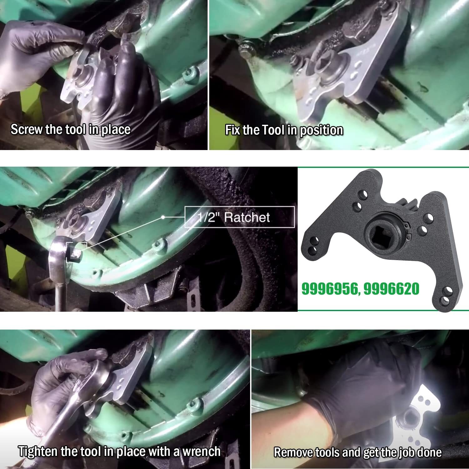 88800014 & 9996956 Engine Barring Flywheel Turning Tool Kit for Volvo ...