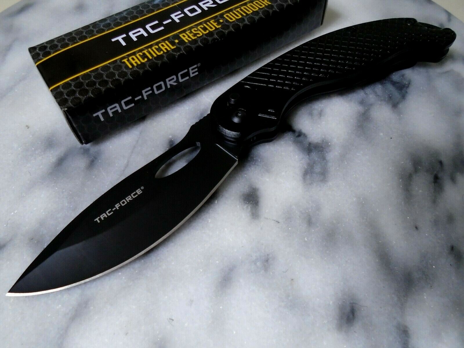 Tac-Force Ball Bearing Axis Lock Black Pocket Knife Folder TF-1037BK 8. ...