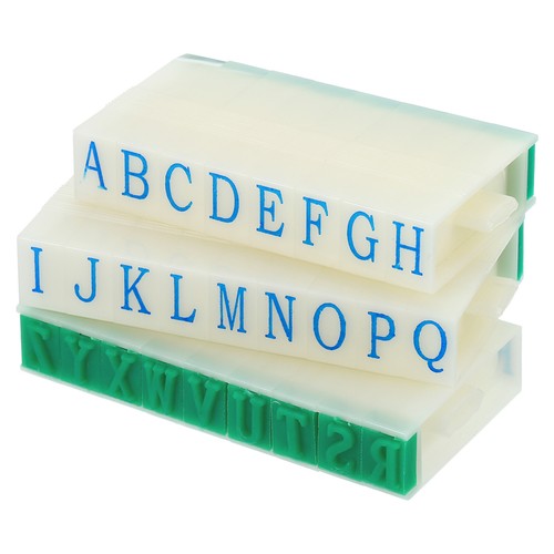 Detachable Letter Stamp Plastic 9mm 26 Digits Font Size 3 Alphabet A-Z ...