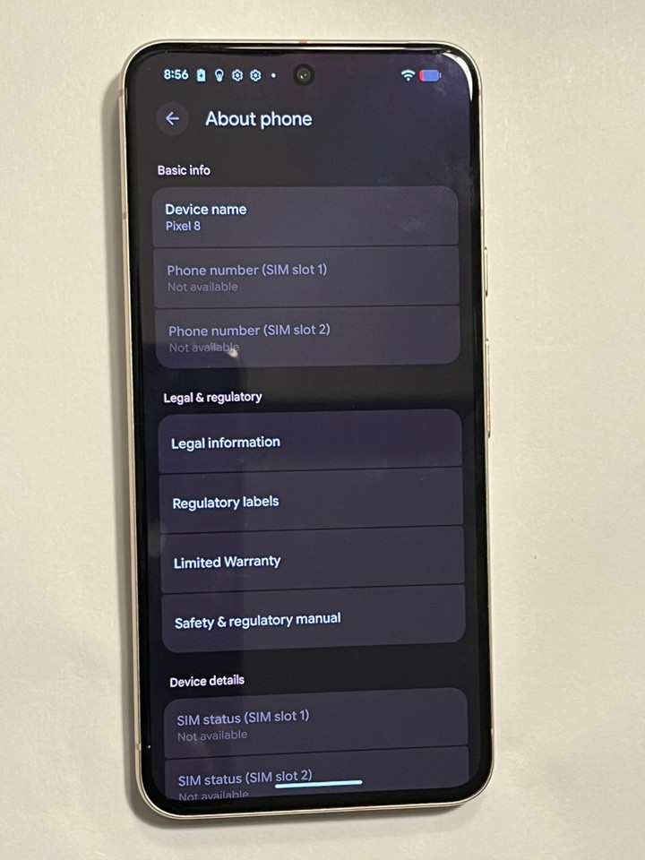 Excellent - Google Pixel 8 128GB Unlocked Rose (G9BQD) Bootloader ...