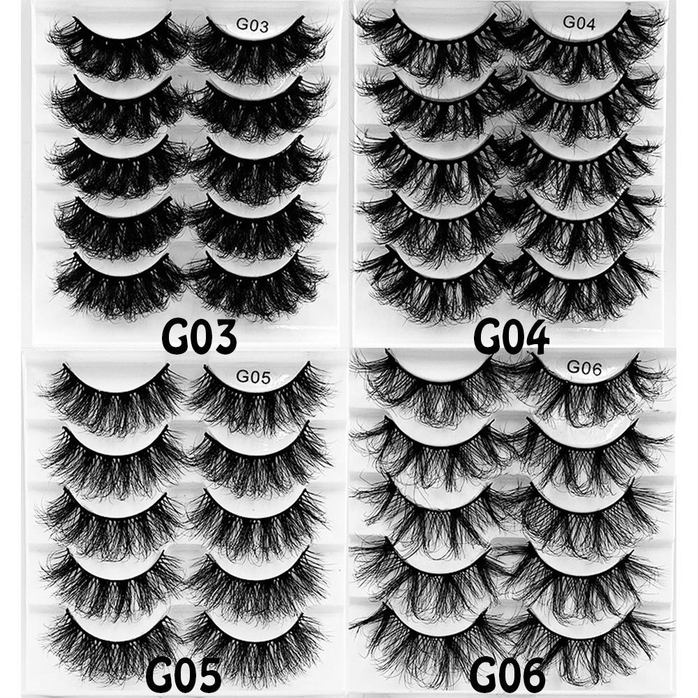 Wispy Thick Long Eye Lashes 8D Faux Mink Dramatic False Eyelashes ...