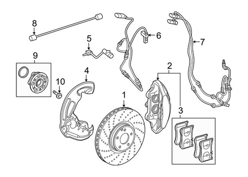 Genuine OEM Wheel Bearing and Hub Assembly Front for Mercedes ...