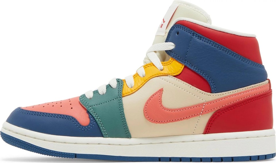 [DN3738-400] Womens Air Jordan Retro 1 Mid SE 'Multi Color (2022)' | eBay