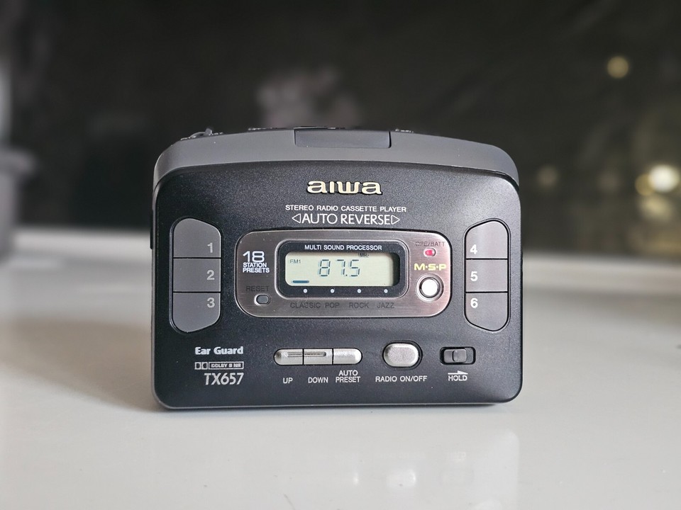 AIWA Walkman TX657 RADIO CASSETTE PLAYER Multi Sound processor full ...
