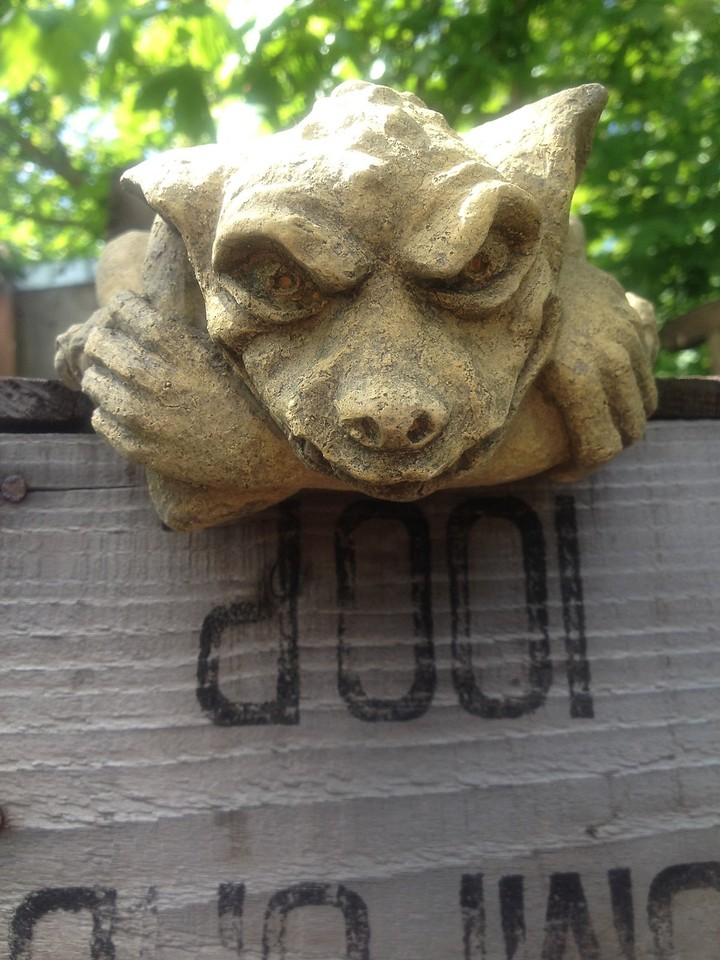 Gargoyle shelf hanging goblin gremlin frost proof stone home or garden ...