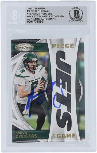 Aaron Rodgers New York Jets Signed 2023 Panini Certified Piece #POG-46 ...