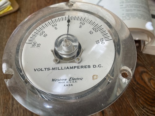WESTERN ELECTRIC VOLTS-MILIAMPERES D.C. METER | eBay