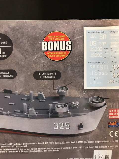 WW II US Navy USS LST 400 Landing Ship Tank D-day Normandy Lindberg ...