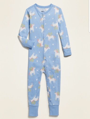 NWT OLD NAVY 18/24 & 2T BLUE FLYING UNICORNS 1-PC PAJAMAS | eBay