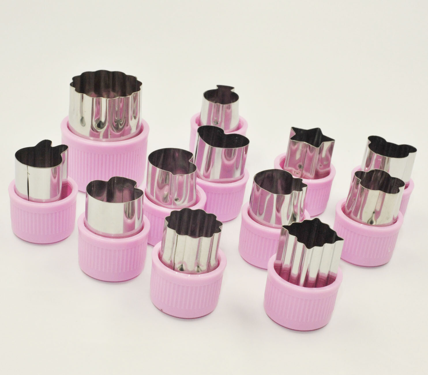 12pcs Stainless Steel Fruit Vegetable Cookie Shape Cutters Food Mould ...