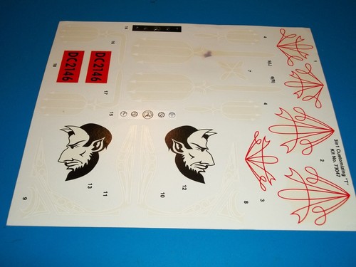 1/8 Scale: Lindberg 73047 3in1 "Customizing T" Decal *_* w/Free ...