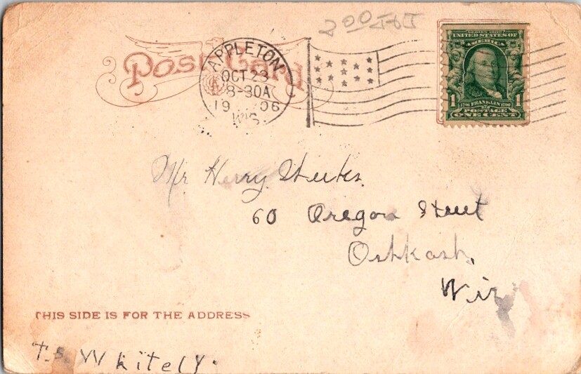 Vintage Postcard John Street Bridge Appleton WI Wisconsin 1906 D-125 | eBay