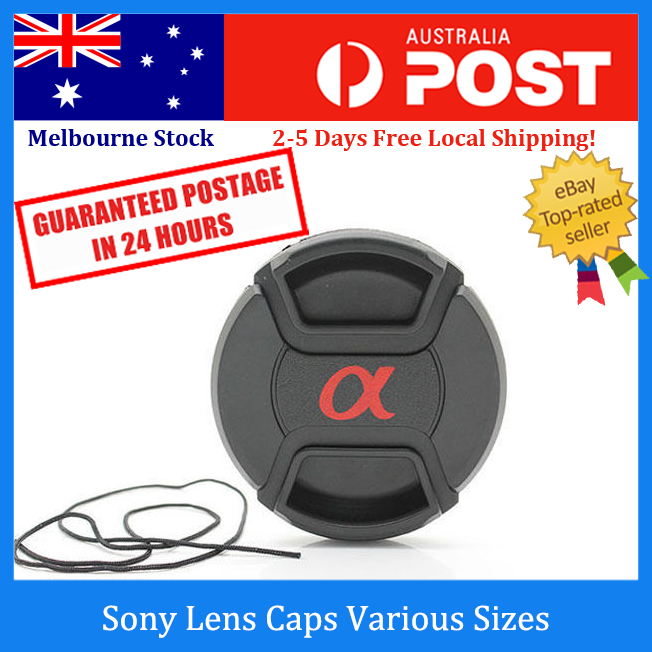 Sony Front Lens Cap with Snap-on Cover for 49 52 62 67 77mm Lenses ...