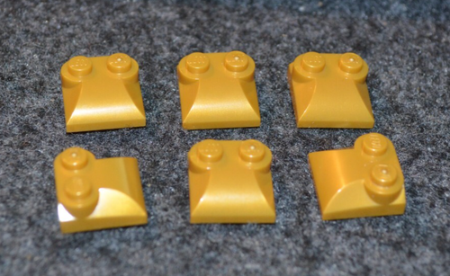 6 ~ 2x2 Gold Duck Shaped Specialty Rounded Cover Bricks ~ New Lego ...