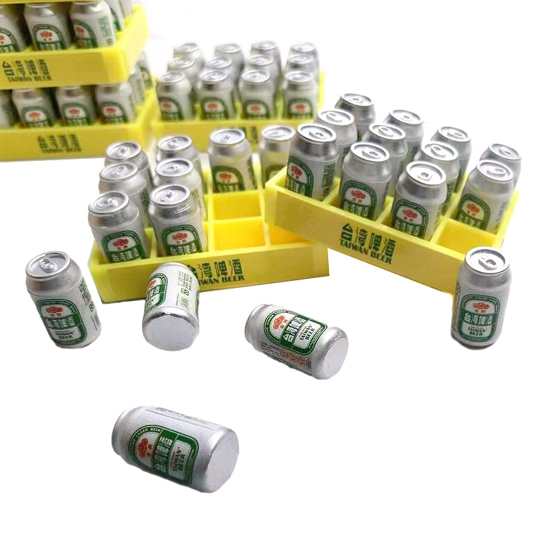 1Set 1:6 Dollhouse Miniature Beer Can Mini Drink Bottle W/Box Kitchen ...