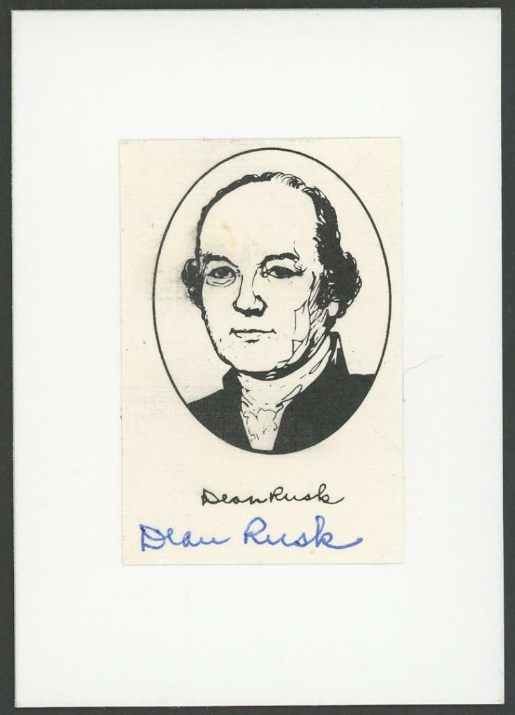 DEAN RUSK autograph cut | Secretary of State - signed | eBay