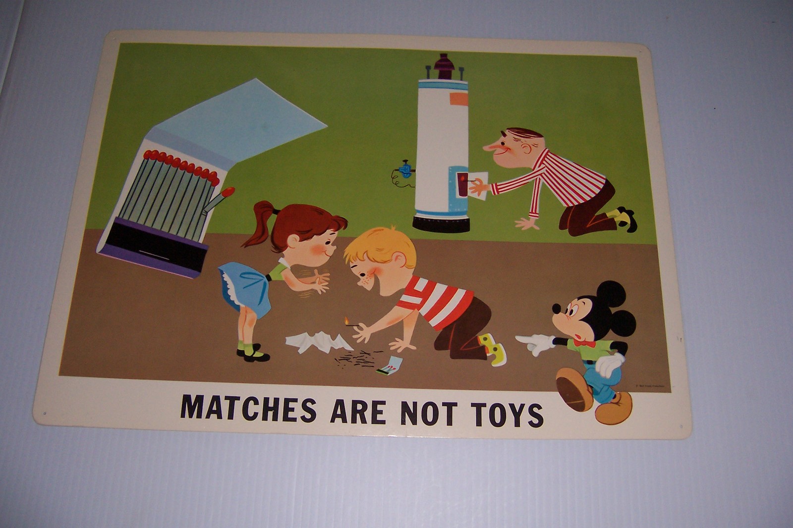 1964 DISNEY FIRE PREVENTION POSTER MATCHES ARE NOT TOYS 18"X13" #100-C ...