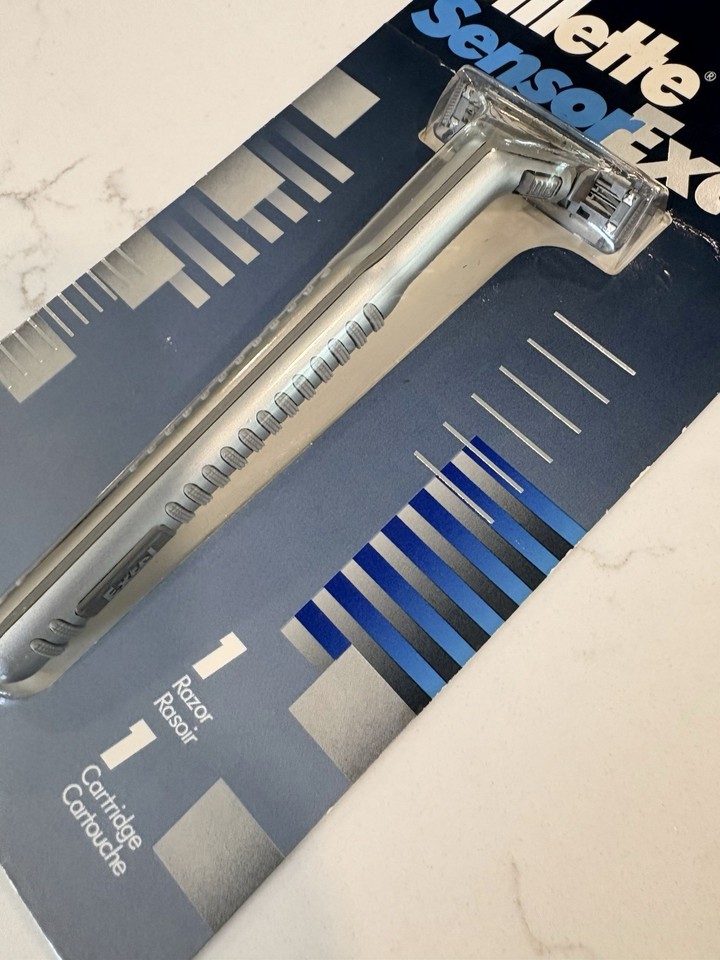 Vintage Gillette Sensor Excel Razor New in Packaging 1993 Made In USA ...