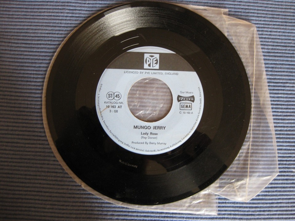 7"Single "Mungo Jerry - Lady Rose + Little Louis / 1971 | eBay UK