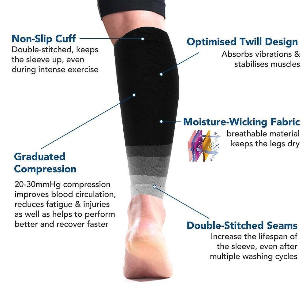 Compression Stockings Running Leg Compression Socks Calf Sleeves Sports ...