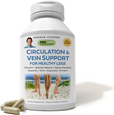 Andrew Lessman Circulation & Vein Support for Healthy Legs 30 Capsules ...