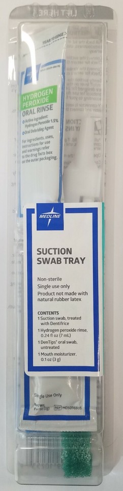 *4-Packs* Medline Suction Swab Tray Kit With Hydrogen Peroxide ...