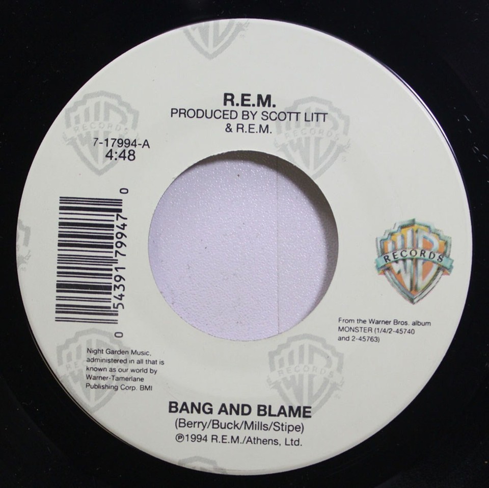 Rock Nm! 45 R.E.M. - Bang And Blame / Bang And Blame On Warner Brot | eBay