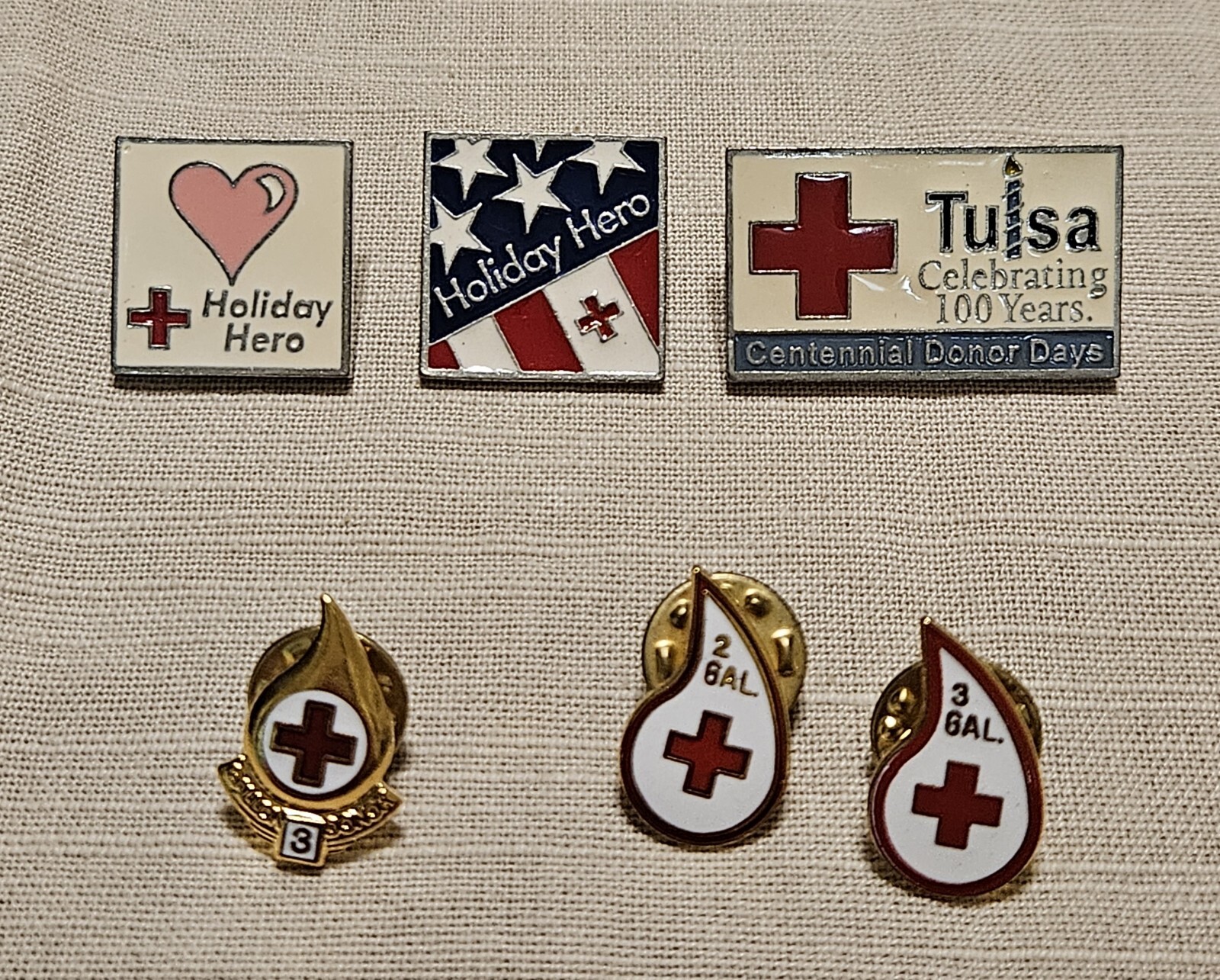 Lot Of 6 Assorted Red Cross Pins | eBay
