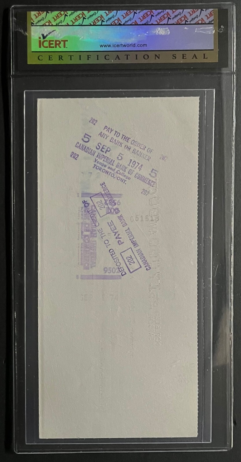 1974 Maple Leaf Gardens Cheque NBA Buffalo Braves Toronto Signed ...