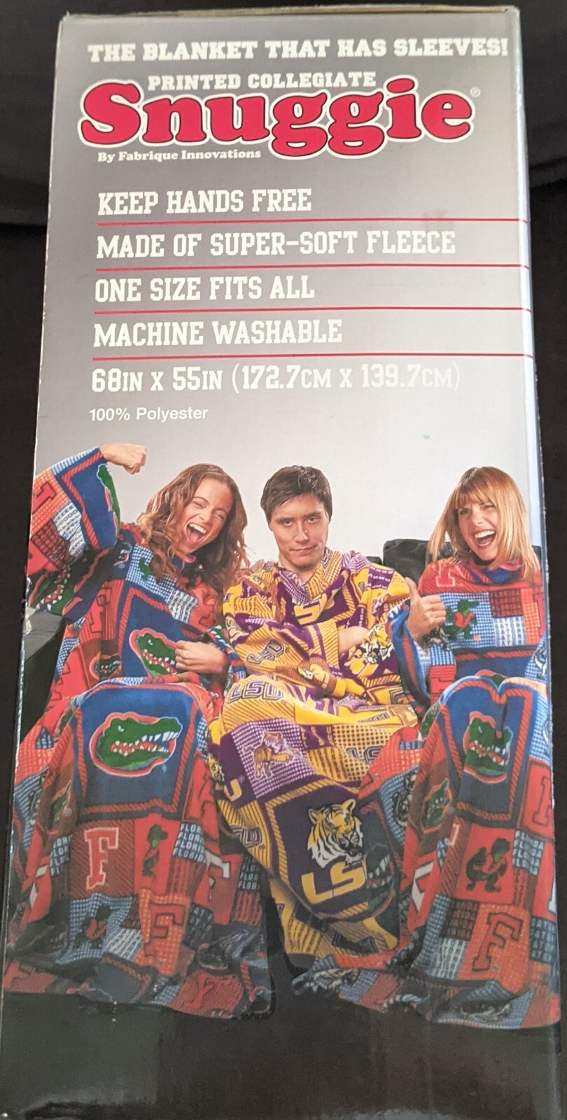 Snuggie U of Illinois (Champaign- Urbana) Blanket with Sleeves Adult Size. New | eBay