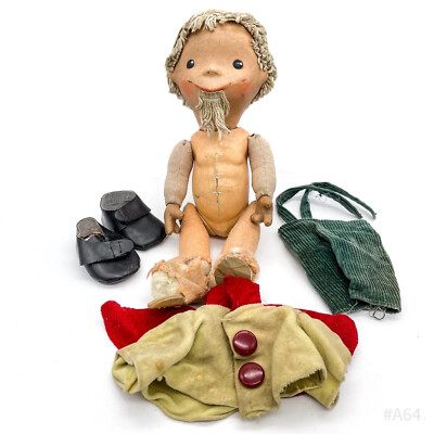 Antike DDR Sandmann Puppe Sandmännchen mit Originalkleidung ...