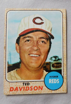 1968 Topps #48 Ted Davidson Cincinnati Reds Baseball Card vg | eBay