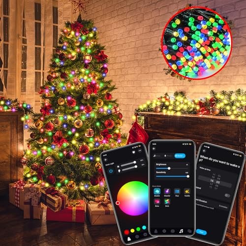 Smart Color Changing Christmas Lights, 75FT 200 LED Color Changing ...