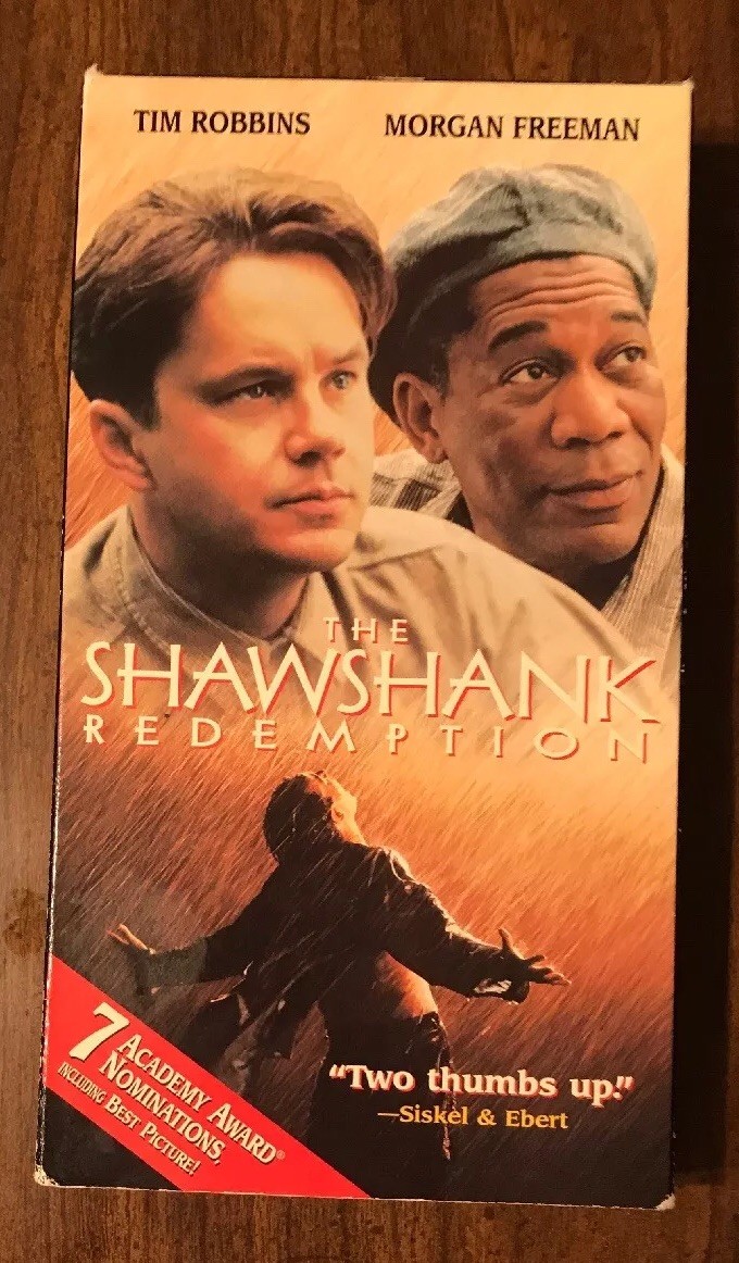 The Shawshank Redemption VHS Tim Robbins, MORGAN Freeman 1994, Rated R ...