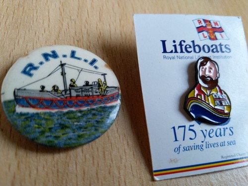 RNLI Badges Pin pair (2) royal life boat sea LIFE BOAT beach saving ...