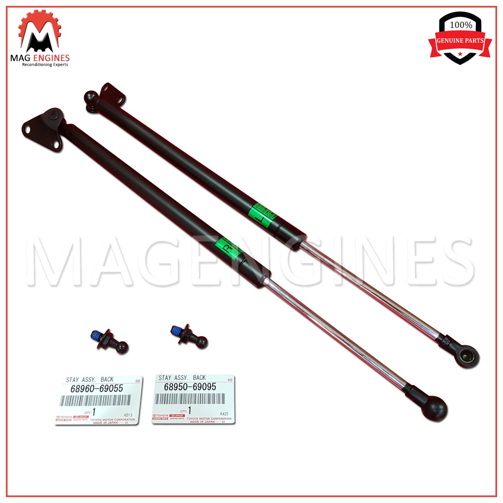 68950-69095 & 68960-69055 GENUINE OEM STAY ASSY, BACK DOOR, RH & LH | eBay