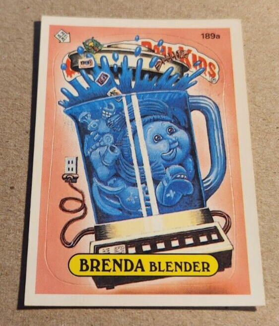 1986 Garbage Pail Kids BRENDA BLENDER Sticker Card #189a | eBay