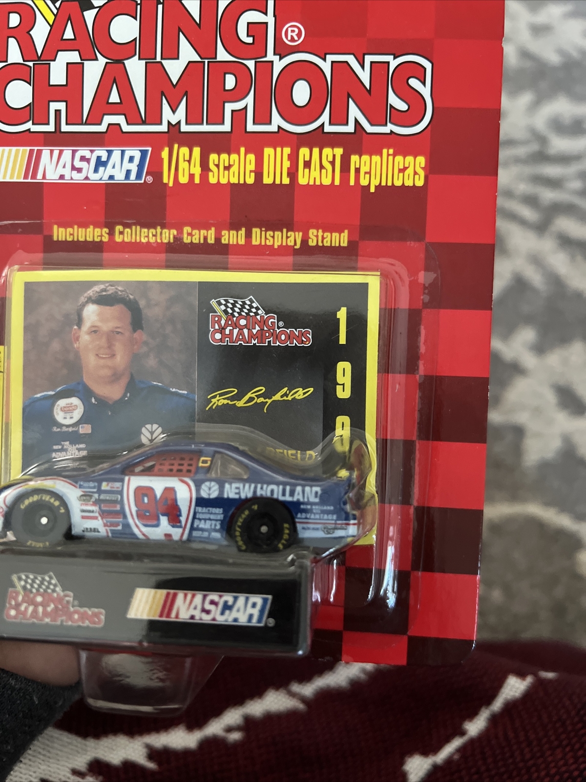 Racing Champions 1997 Edition Nascar Car Stand Card 1/64 #94 Ron ...