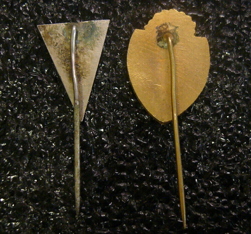 EUROPE OLD LOT 2 CATHOLIC LATIN LAPEL NEEDLE PINS ENAMELED DESIGN ...