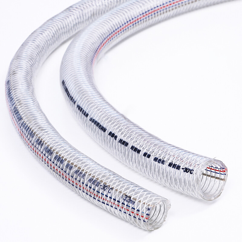 PVC HOSE Clear Flexible Reinforced Braided Pipe ID 10-102mm Oil /Water ...