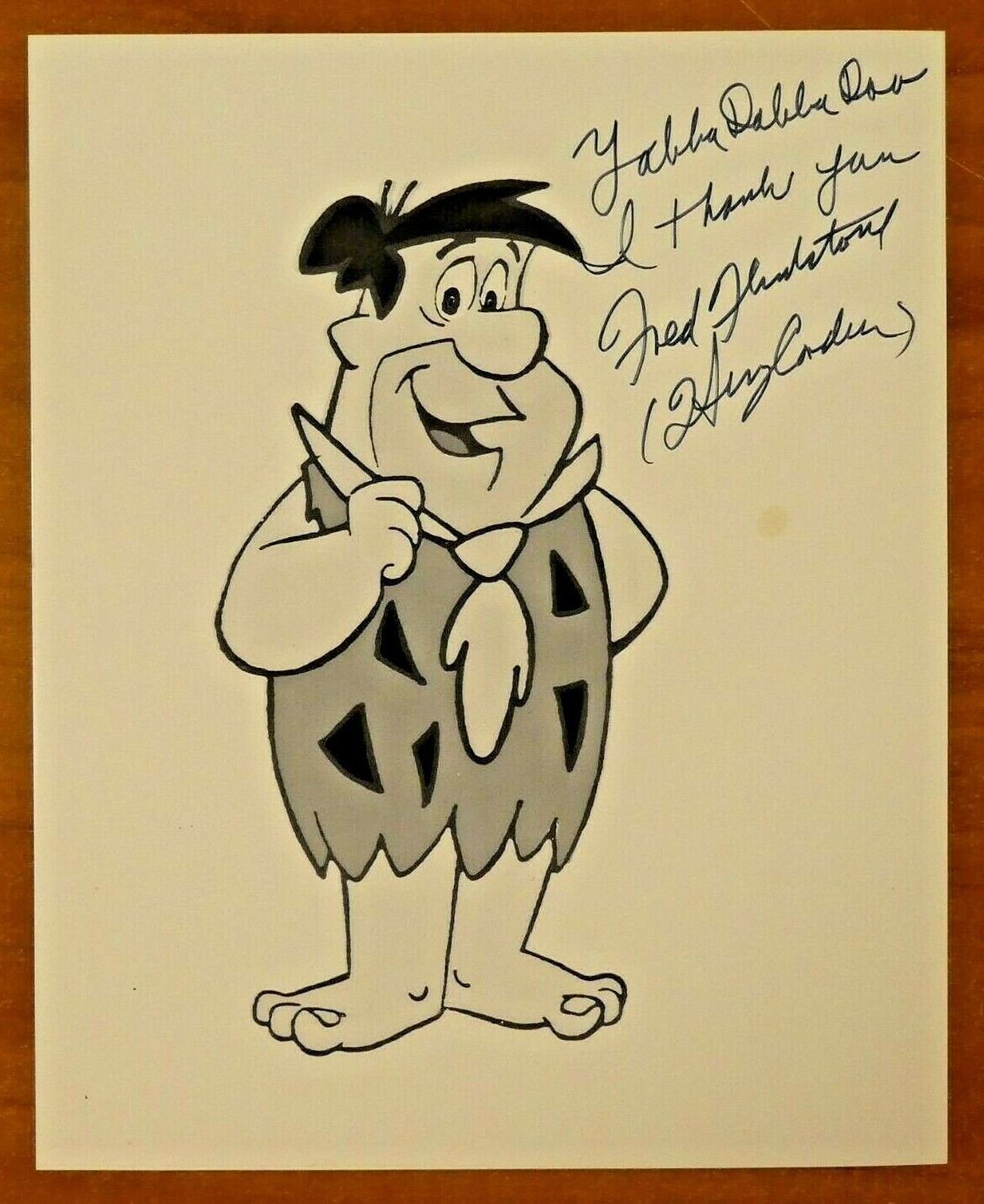Henry Cordnen Voice of Fred Flintstone Signed 8x10 Photo with JSA COA ...