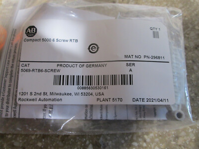 New Sealed Allen Bradley 5069-RTB6-SCREW Compact 5000 6 Screw RTB | eBay