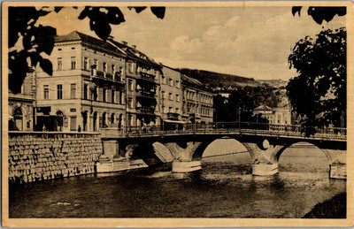 Postcard Princip Bridge Latin Bridge Sarajevo Yugoslavia Unposted c1936 ...