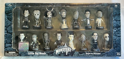 Universal Studios Monsters Little Big Heads Silver Screen Edition set ...