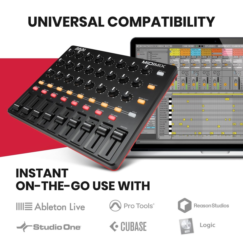 Professional MIDImix - USB MIDI Controller Mixer with Assignable Faders ...