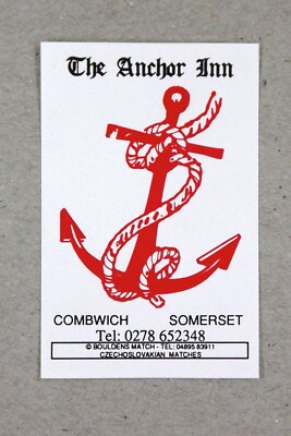 Matchbox label Pub The Anchor Inn Combwich Somerset MP108 | eBay UK
