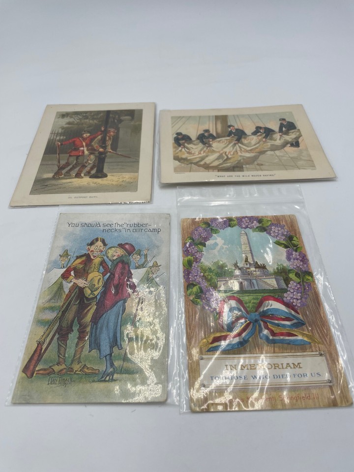 Lot of 12 Vintage Postcards Military World War 1 WWI 1908-1918 Posted ...