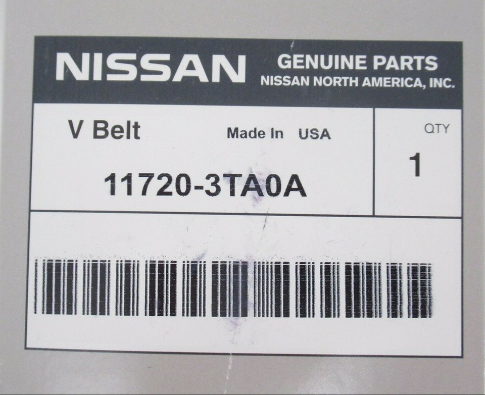 Genuine OEM Nissan 11720-3TA0A Serpentine Belt 2016-19 Rogue 2013-18 ...