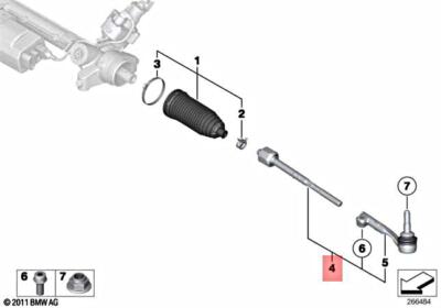 For BMW Genuine Steering Tie Rod Assembly Left 32107849389 | eBay