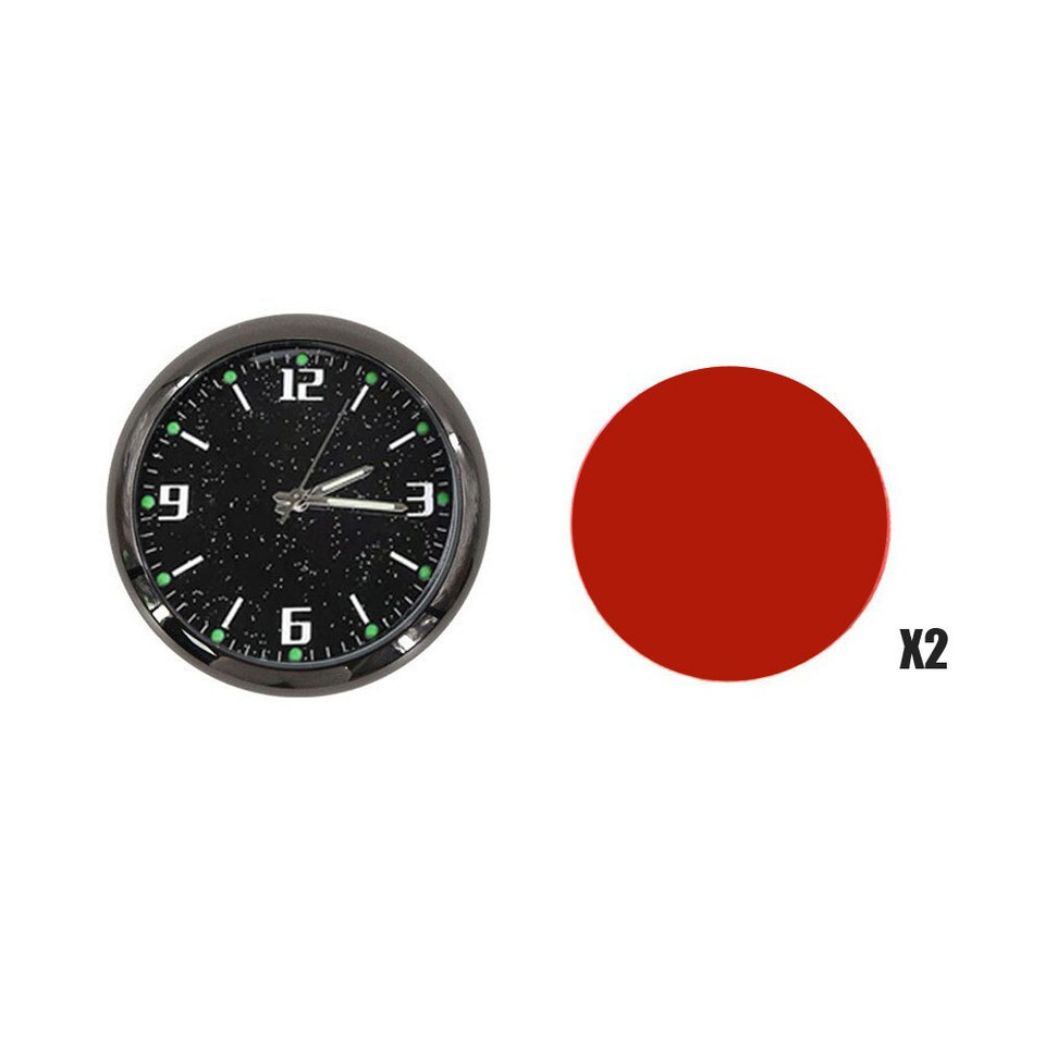 Luminous Quartz Analog Watch Stick On Car Clock Interior Decor ...